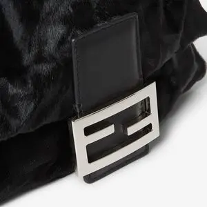 Fendi Baguette® Soft Small Black Cavallino Leather Mini-bag